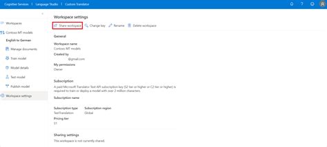 Create And Manage A Workspace—azure Ai Custom Translator Azure Ai Services Microsoft Learn