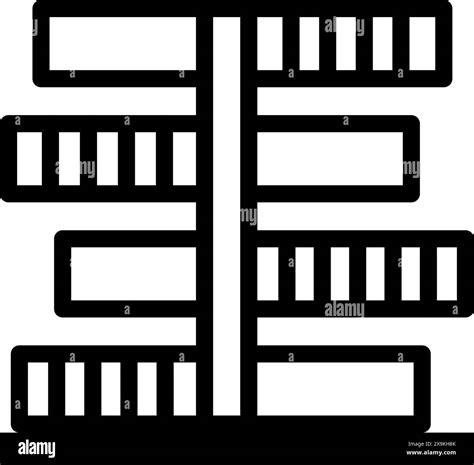 Minimalist Abstract Geometric Tree Icon Design In Black And White Stylized And Simple