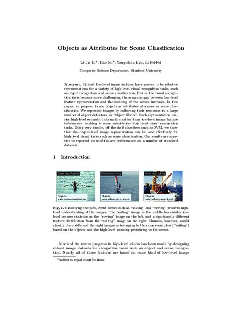 Pdf Objects As Attributes For Scene Classification
