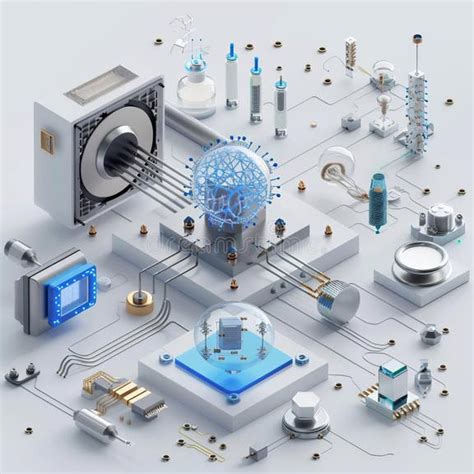 41 Conceptual Quantum Computing Technology Components 3d Illustration Stock Illustration