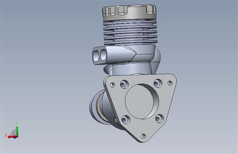 往复式压缩机 Solidworks 2014 模型图纸下载 懒石网