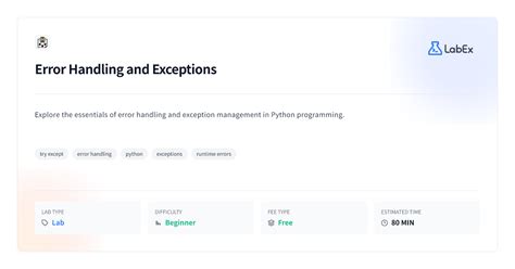 Mastering Python Error Handling And Exceptions Labex