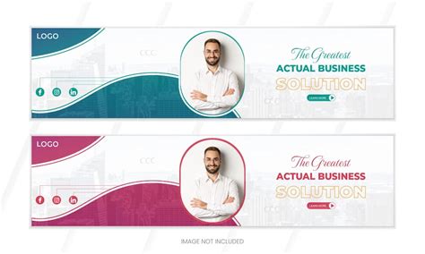 Modelo De Design De Capa Do Linkedin Criativo Vetor Premium