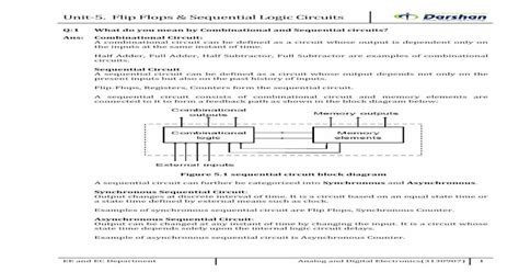 Pdf Unit 5 Flip Flops And Sequential Logic Circuits Dokumentips