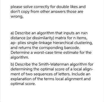 Answered Algorithm For B Describe The Bartleby