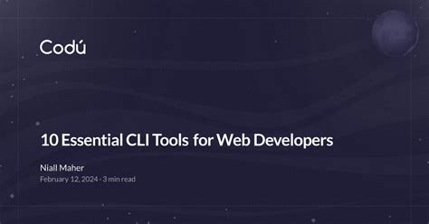 10 Essential Cli Tools For Web Developers By Niall Maher Codú