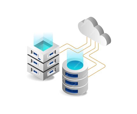 Premium Vector Isometric Flat 3d Illustration Concept Of Database Storage Network And Cloud Server