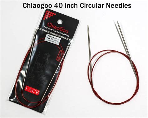 Chiaogoo Red Lace 40 Inch Circular Knitting Needles Yoriko Oki