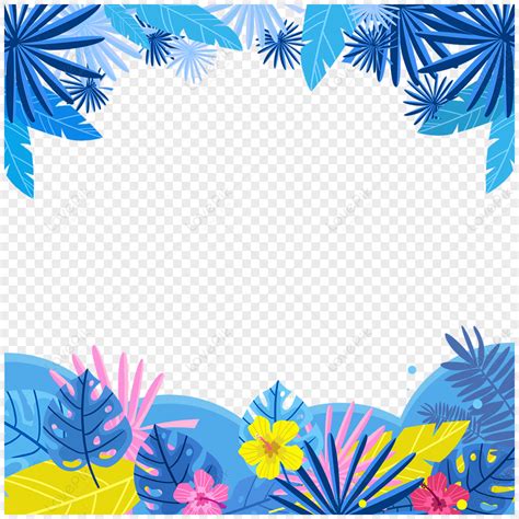 밝은 여름 일러스트 식물 테두리잔디초록이파리 Png 일러스트 무료 다운로드 Lovepik