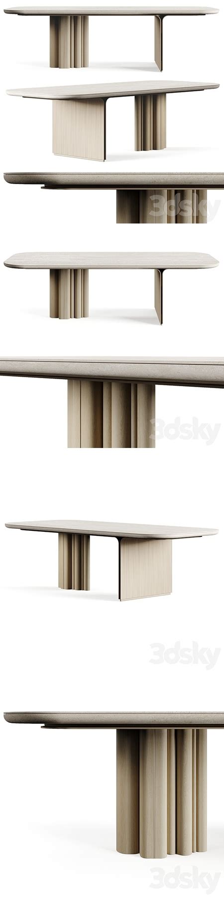 Luxlucia Casa Oasis V275dt1 Dining Table Down3dmodels