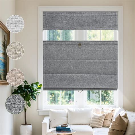 Milin Cordless Top Down Bottom Up Roman Shades For Windows