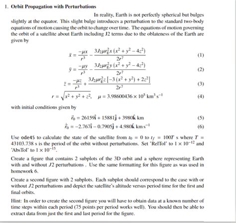 1 Orbit Propagation With Perturbations In Reality