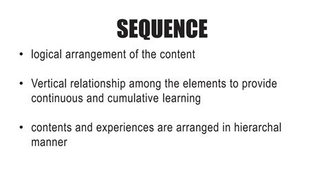 Sequence And Principles Of Sequencingpptx Education