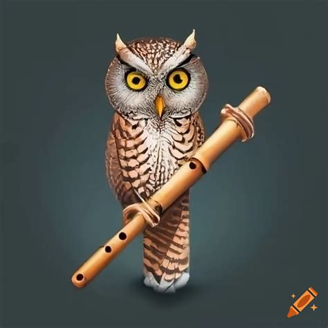 Image Of An Owl Playing A Bansuri Flute On Craiyon