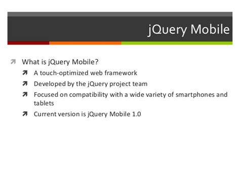 building mobile web apps using asp mvc html5 and jquery mobile