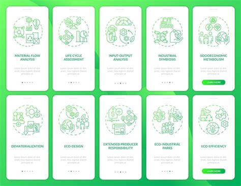 Premium Vector Industrial Ecology Green Gradient Onboarding Mobile