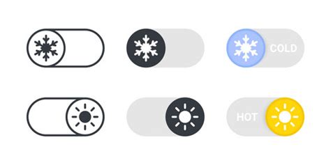 On Off Slider Mobile Ui Toggle Vector Images Over