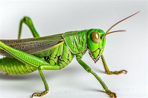 Close Up Of Green Grasshopper With Detailed Body Structure Stock Illustration Illustration Of