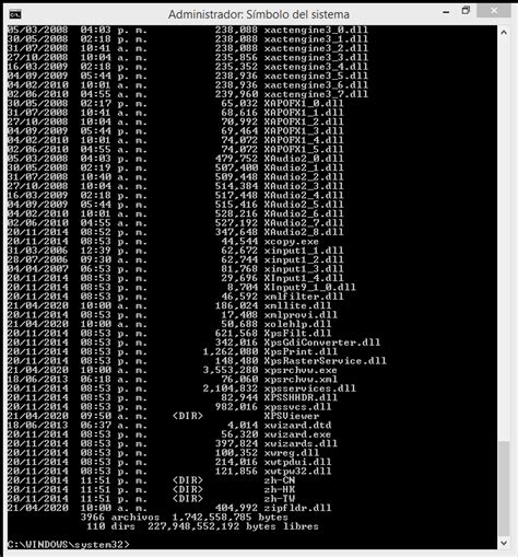 comandos de navegación