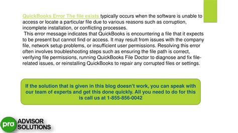 PPT Troubleshoot QuickBooks File Exit Error Expert Solutions PowerPoint Presentation ID 13053299