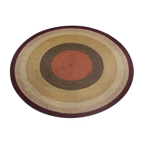 Burgundy Round Rug