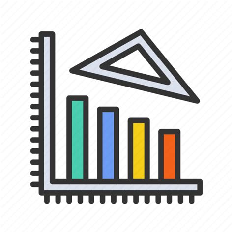 Set Square Graph Stats Math Chart Pie Graph Diagram Icon