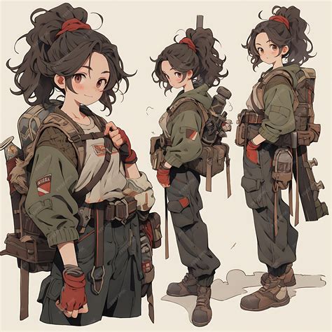 Premium Photo Character Anime Concept Short Girl With Post