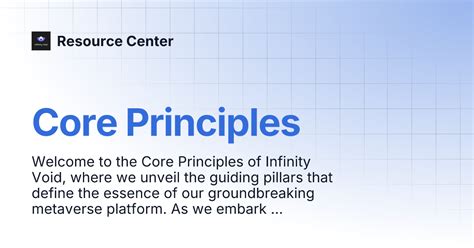 Core Principles Resource Center