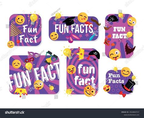 Colorful Graphics Display Various Fun Facts Stock Vector Royalty Free 2510843717 Shutterstock