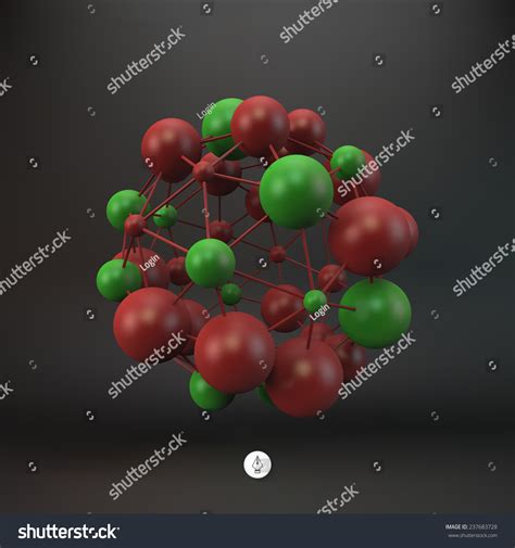 3d Molecule Structure Background Graphic Design Stock Vector Royalty