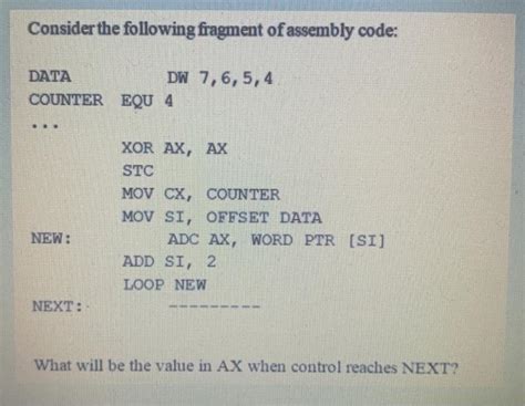 Solved Assume The Following Same Initial Processor State Ax