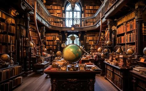 Premium Ai Image Exploring Rows Of Shelves In An Antique Bookstore