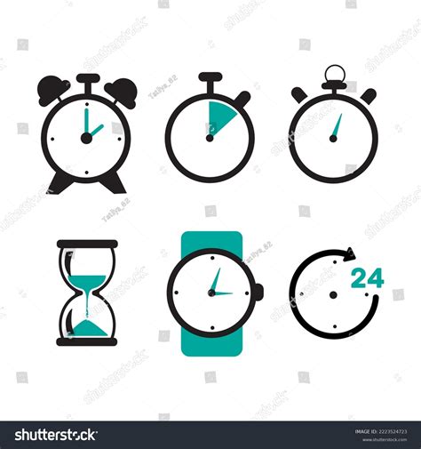 Clock Icons Set Different Types Clocks Stock Vector Royalty Free 2223524723 Shutterstock