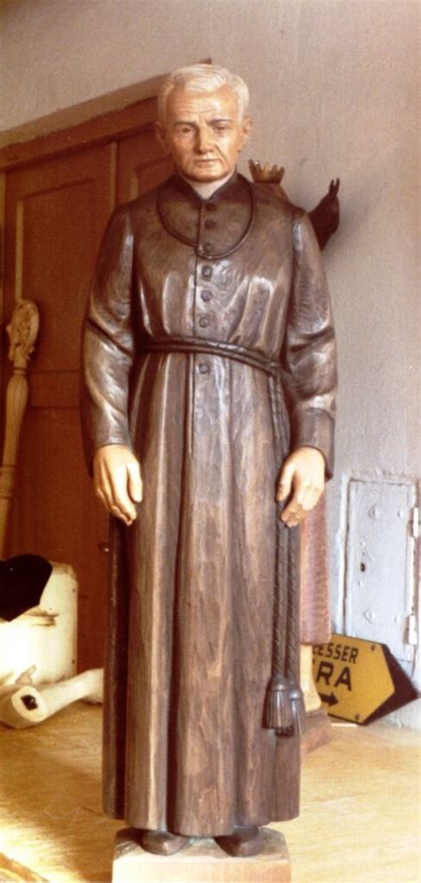 Wooden Statue Of Standre Bessette Ferdinand Stuflesser 1875