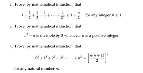 solved 1 prove by mathematical induction that for any