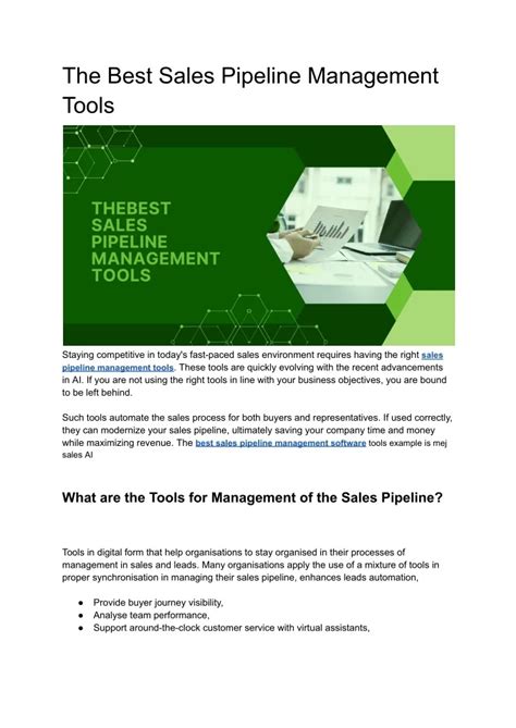 Ppt The Best Sales Pipeline Management Tools Powerpoint Presentation Id13505037