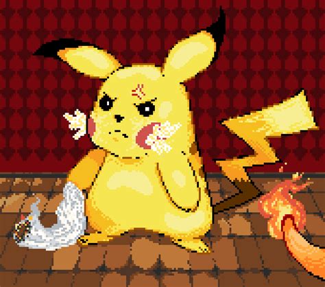Calm Down Pikachu 😰 Rpixelart