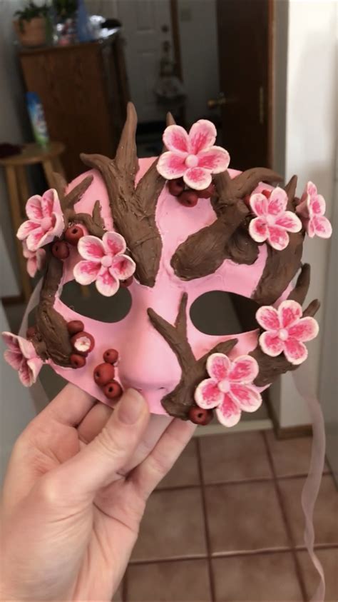 Hand Sculpted Cherry Blossom Tree Maskby Josie Wenum Age 17 Art