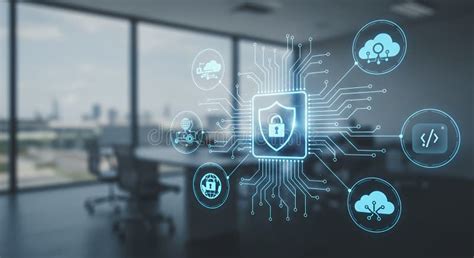 data security conceptual image with cyber security shield cloud