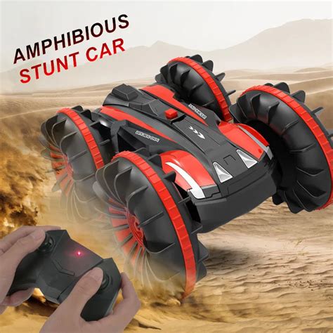 Jty 장난감 Rc 자동차 4x4 회전 롤 스턴트 라디오 원격 제어 자동차 수로 수륙 양용 방수 전기 자동차 어린이용 장난감