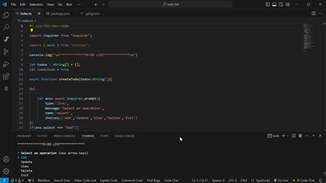 Launching Todo List App With Nodejs Typescript And Inquirer Hamza Ahmed Posted On The Topic