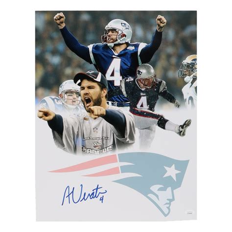 Adam Vinatieri Signed Patriots 16x20 Photo Jsa Pristine Auction
