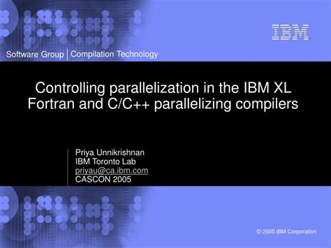 Ppt Controlling Parallelization In The Ibm Xl Fortran And Cc Parallelizing Compilers