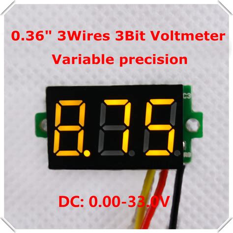 DC V Wire Yellow LED Display Digital Voltage Voltmeter Panel Robu In Indian Online