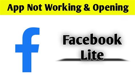 Facebook Lite App Not Working And Opening Crashing Problem Solved Youtube