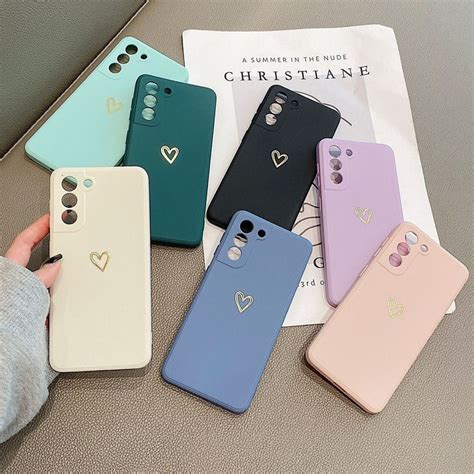 Cute Love Heart Phone Case For Samsung Galaxy S22 Ultra Plus A52 A72 A32 A51 A71 S21 Plus S20 Fe
