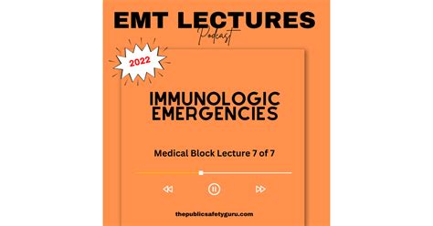 Nremt Emt Lecture And Prep Immunologic Emergencies Lecture 7 Of 7