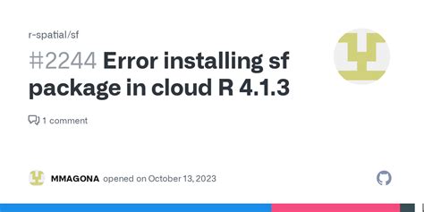 Error Installing Sf Package In Cloud R 413 · Issue 2244 · R Spatial