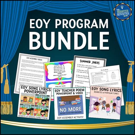 End Of The Year Bundle School Assembly Talent Show Program Tpt
