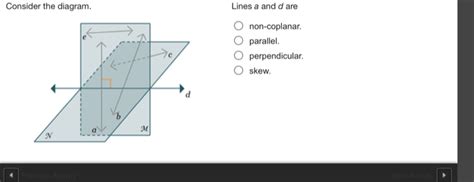 Solved Consider The Diagram Lines A And D Are Non Coplanar Parallel